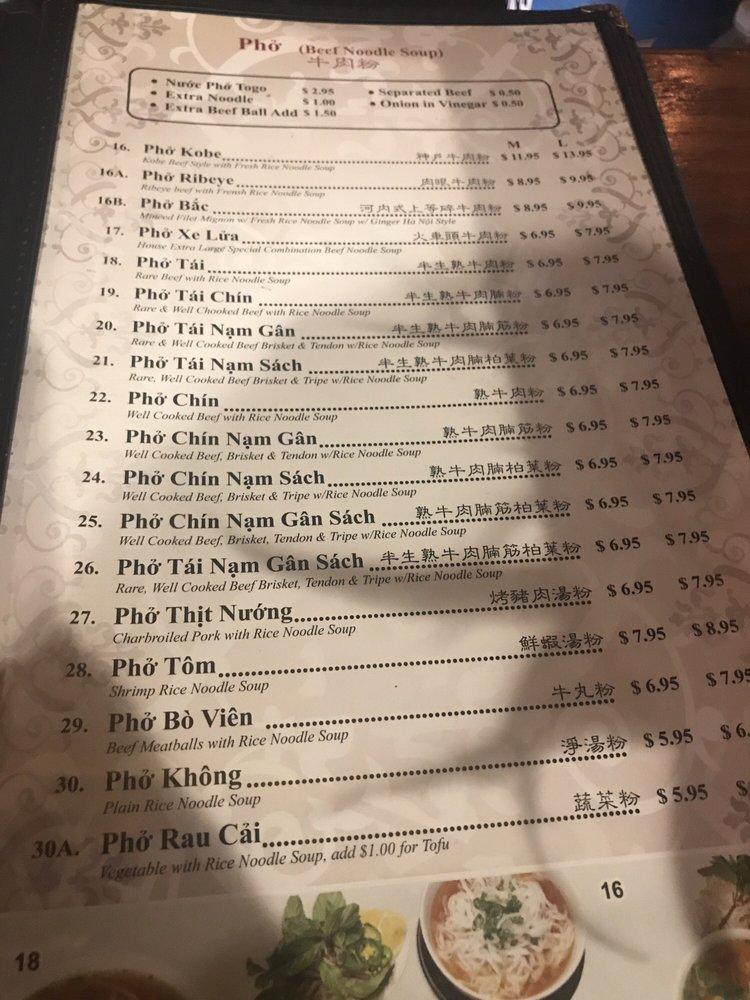 Menu at Saigon Eden restaurant, San Gabriel, 980 E Las Tunas Dr # C