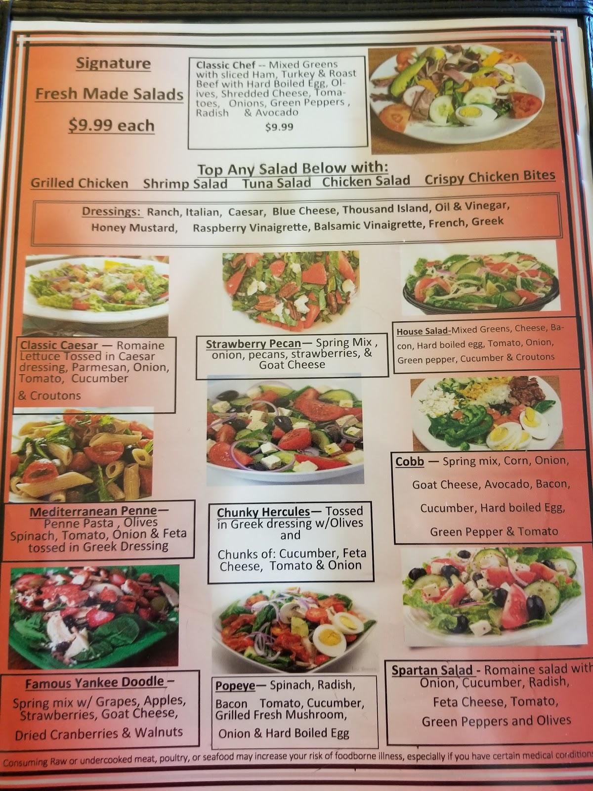 Menu at Yankee Doodle Restaurant, Wormleysburg