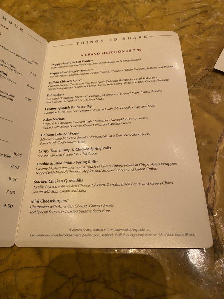 Menu at Grand Lux Cafe, Paramus