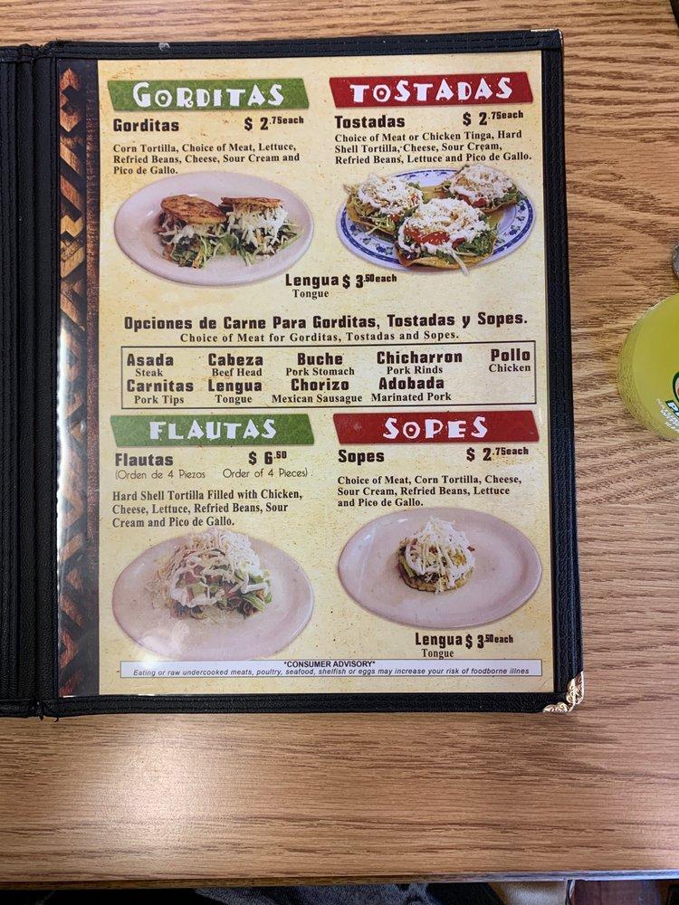 Menu at El Ranchito restaurant, Columbus, Brown Rd