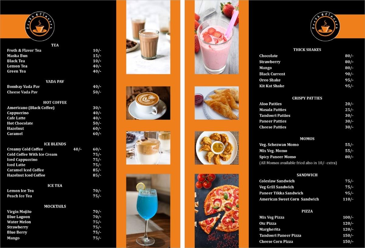 Menu at Froth & flavors kitchen, Jaipur