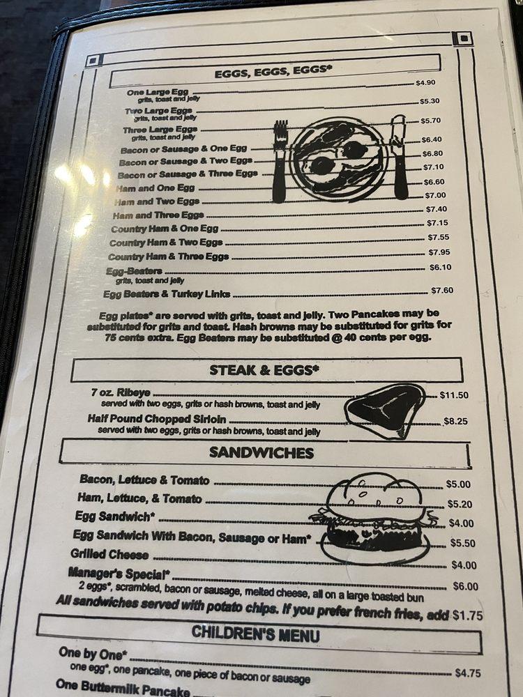 Menu at Golden Griddle Pancake House restaurant, North Myrtle Beach