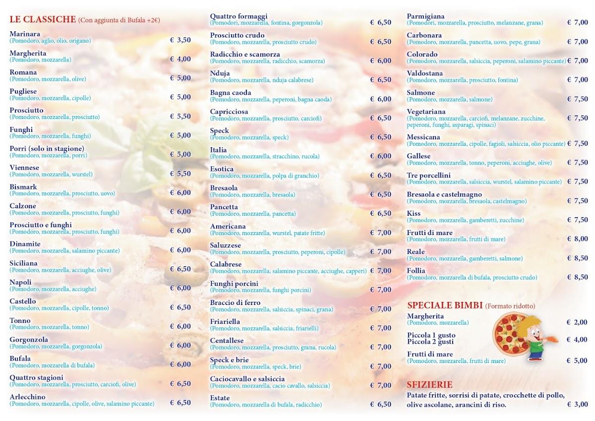 Menu at Il Campanile Di Coia Daniele E C. S.A.S. pizzeria, Centallo