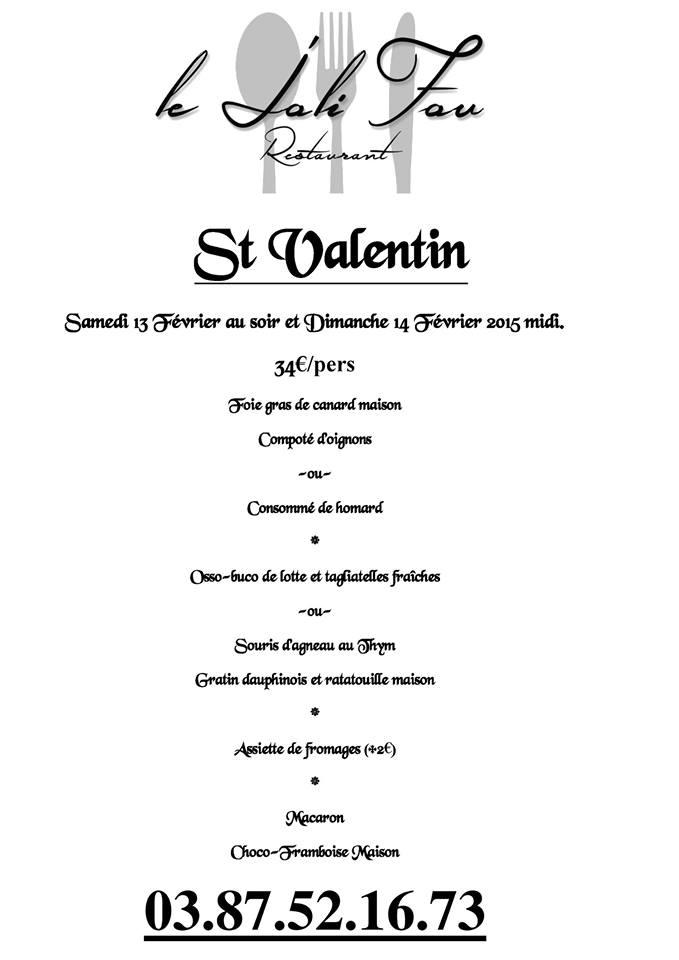 Menu at Le Joli Fou restaurant, Rémilly
