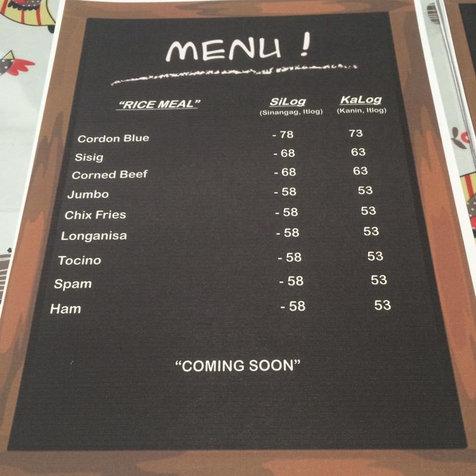 Menu at PICK N' BITES Cafeteria, Daet