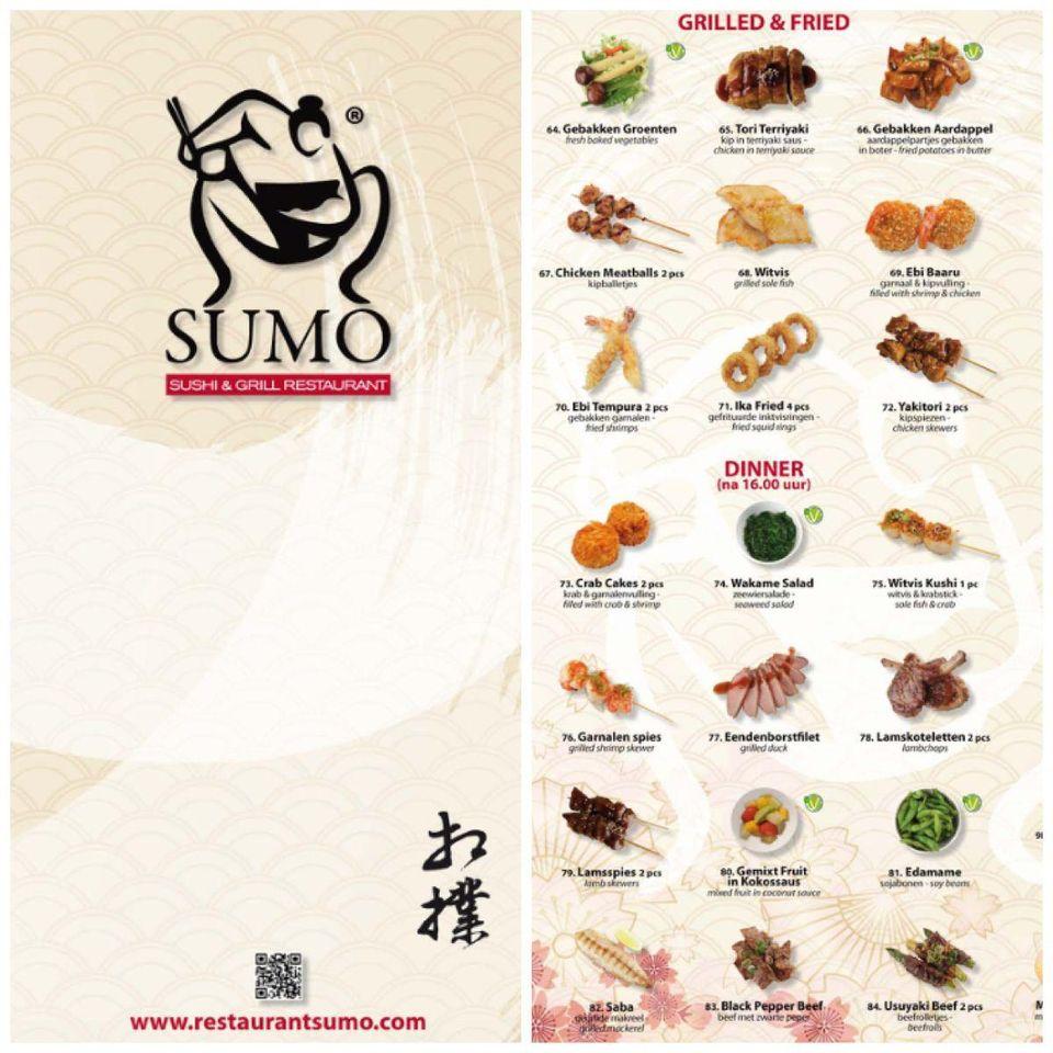 Menu at Tatsu Haarlem, Haarlem
