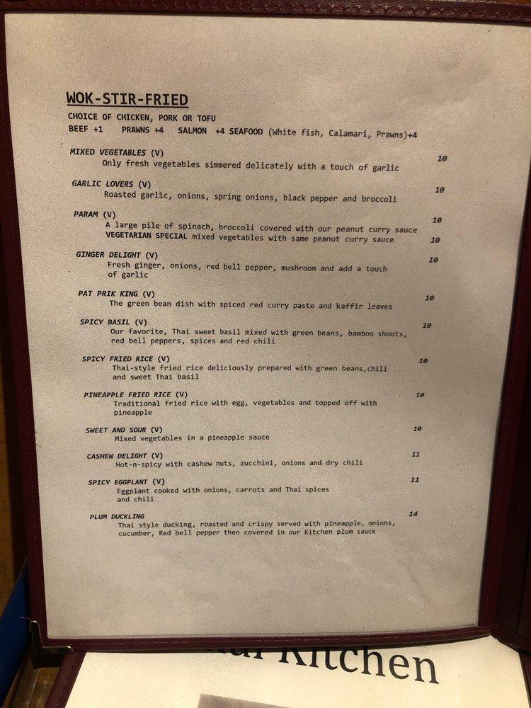 Menu at Little Plearn Thai Kitchen restaurant, Berkeley