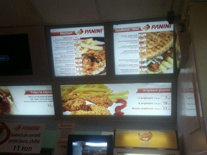 Menu at Panini, Brașov, Bulevardul 15 Noiembrie 35