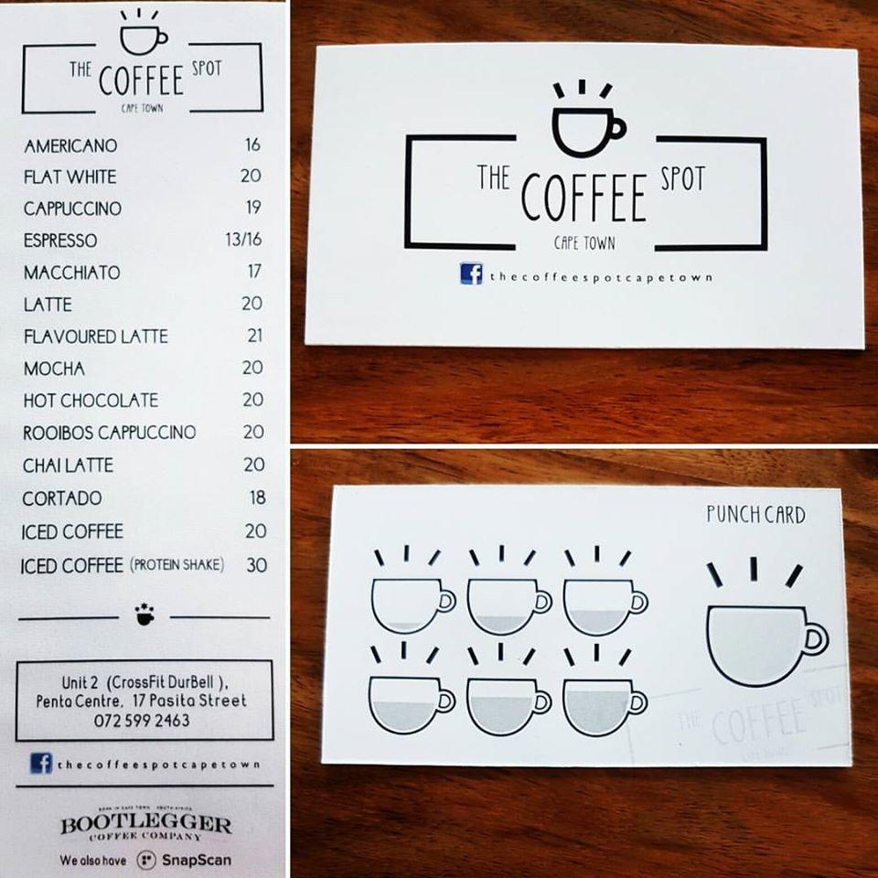Menu at The Coffee Spot Cape Town restaurant, Cape Town