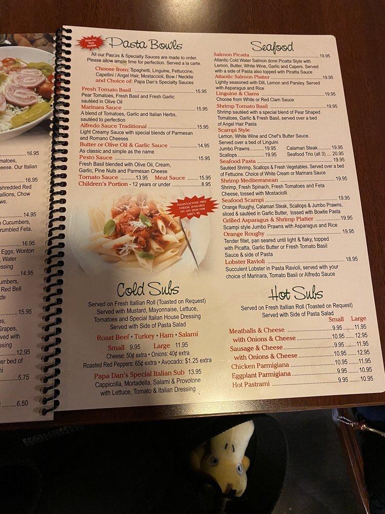 Menu at Papa Dan's Pizza & Pasta pizzeria, Palm Desert, Country Club Dr