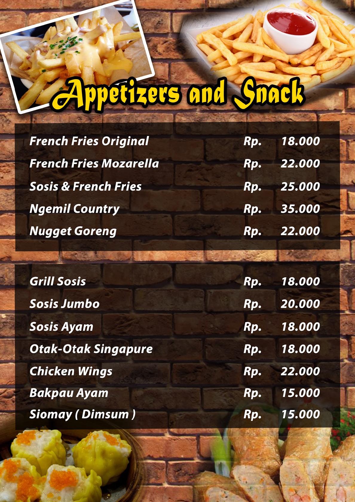 Menu at Country Side Cafe, West Jakarta
