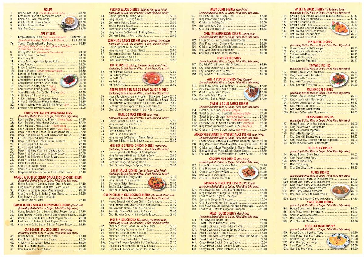 Menu at Dragon Pearl cottage Chinese take away restaurant, Newcastle ...