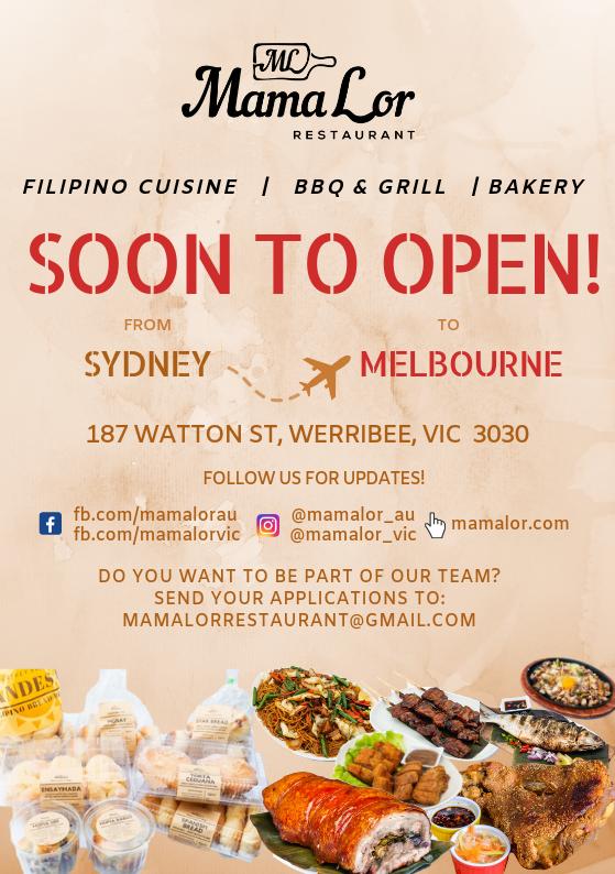 Menu at Mama Lor Restaurant & Bakery - Melbourne, Werribee