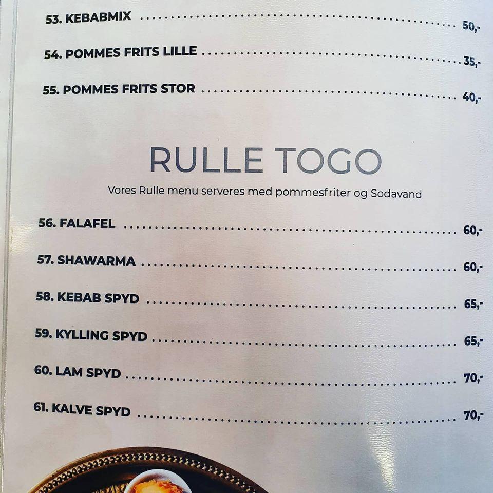 Menu at ZYARA RESTAURANT, Aarhus