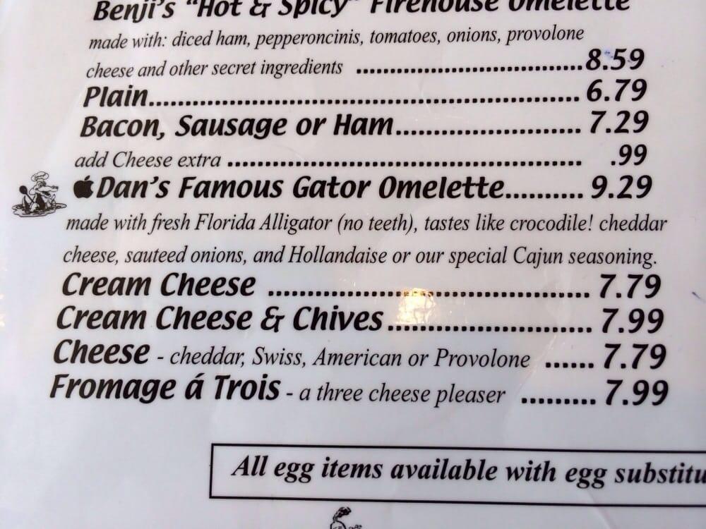 Menu at Lenny’s Restaurant, Clearwater