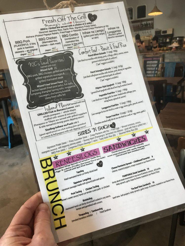 Menu at Only at Renee's ~ A Taste of Pampanga, Philippines restaurant ...