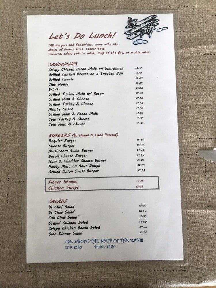 Menu at Airport Cafe, Caldwell, Aviation Way