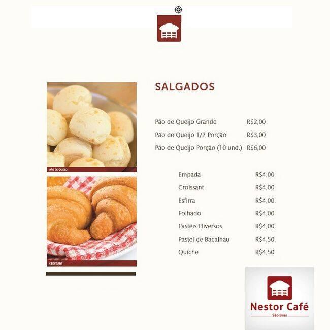 Menu at Cafeteria Nestor Café, Belém