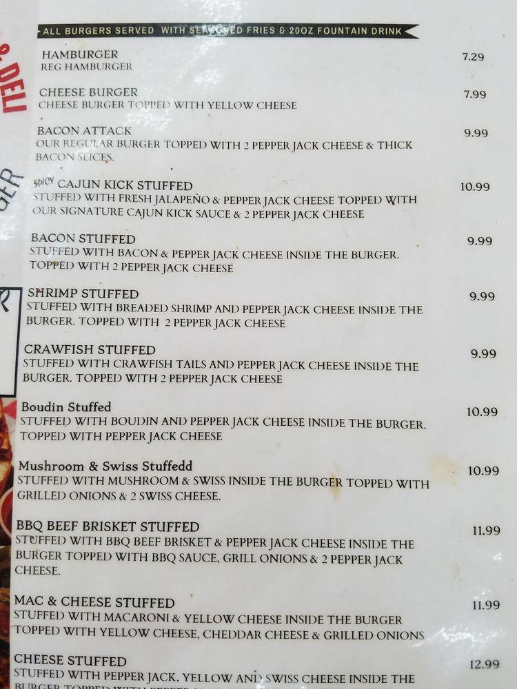 Menu at Maplewood Burgers Sulphur restaurant, Sulphur, Maplewood Dr
