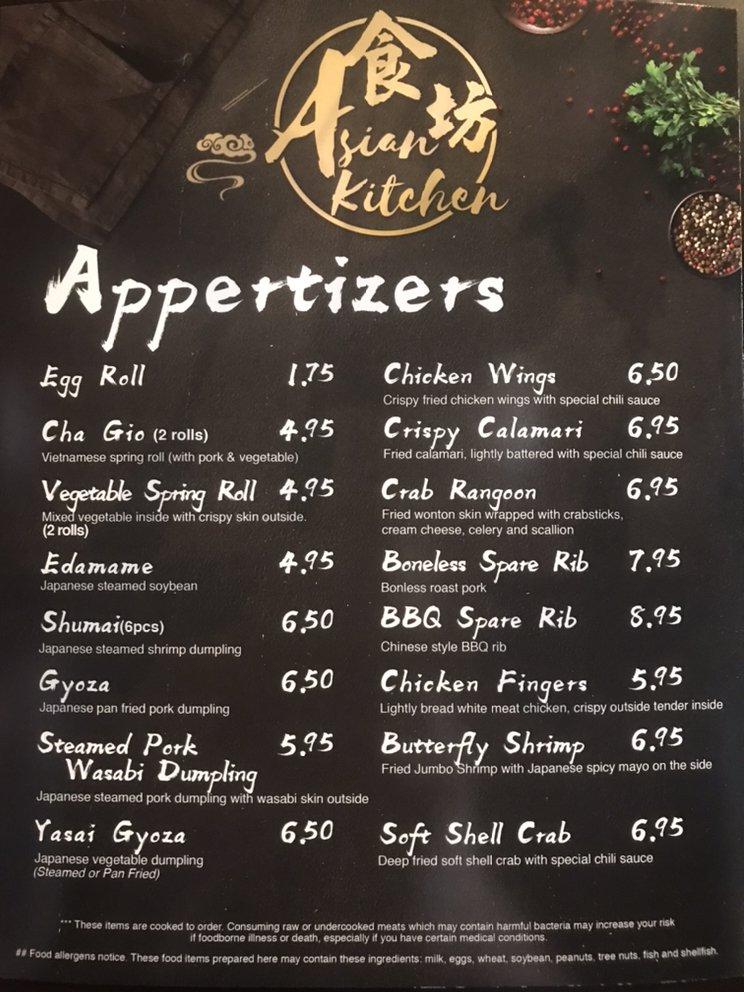 Menu at Asian Kitchen restaurant, Bethel