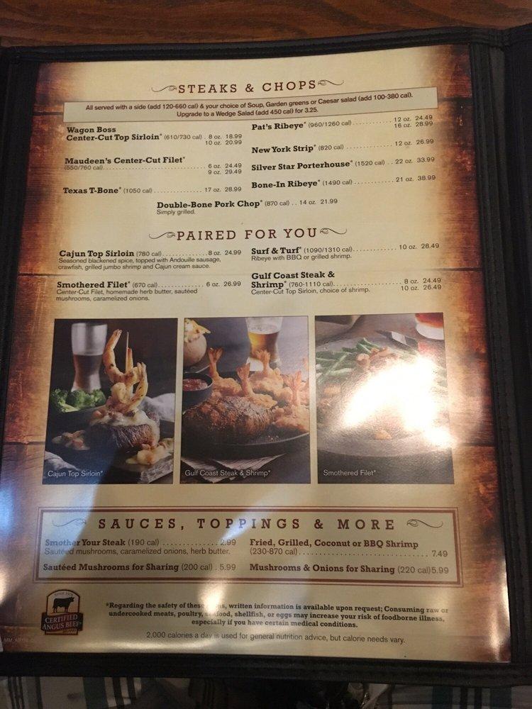 Menu at Saltgrass Steak House steakhouse, Biloxi, 140 Beach Blvd