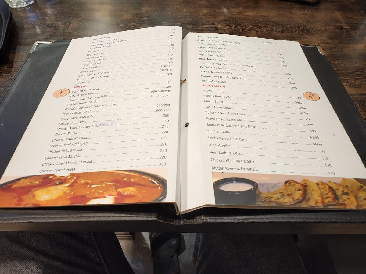 Menu at Amar Punjab, Thane, Highway RTO Service Road