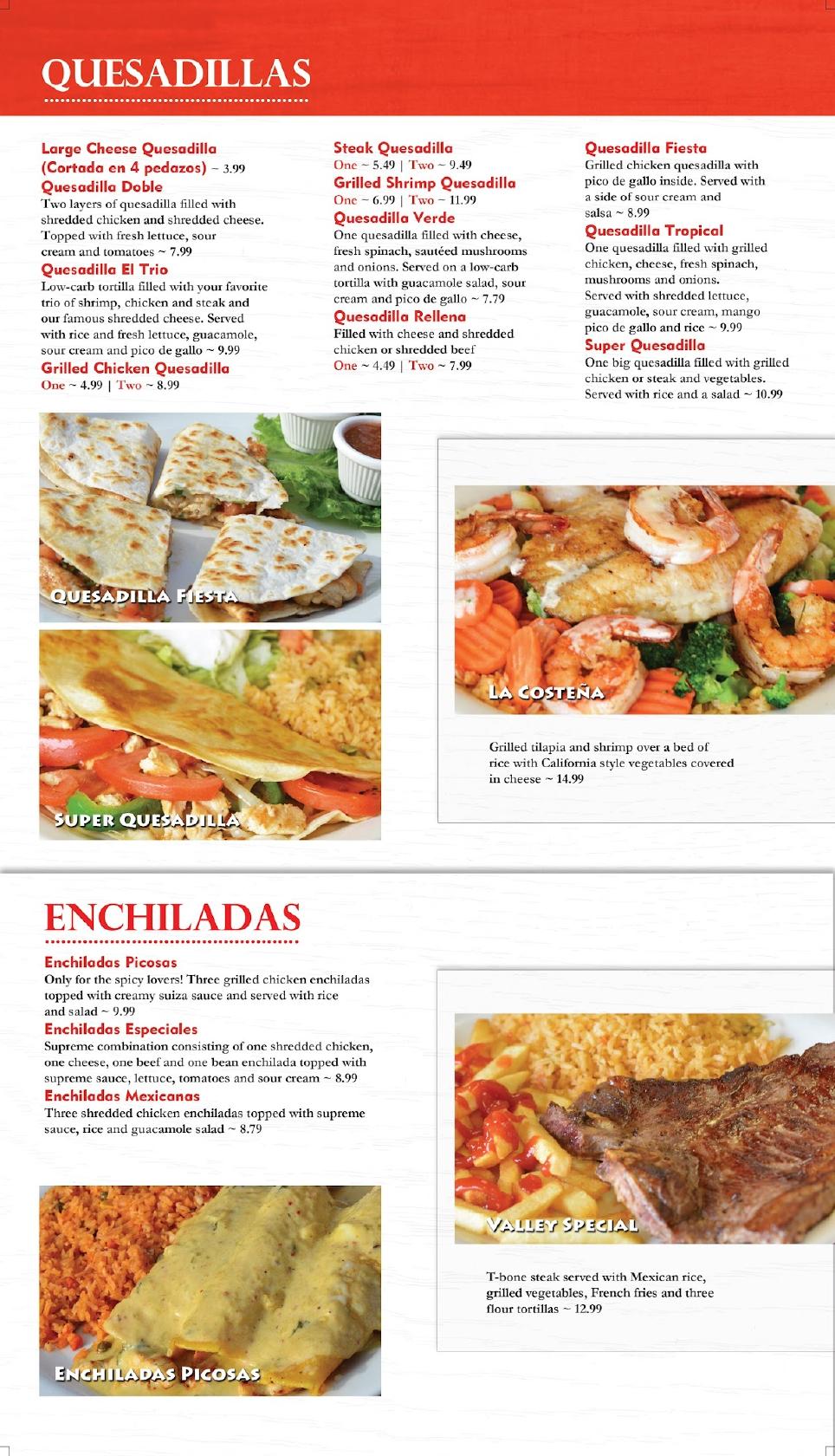 Menu at EL TRIO #2 restaurant, Ringgold