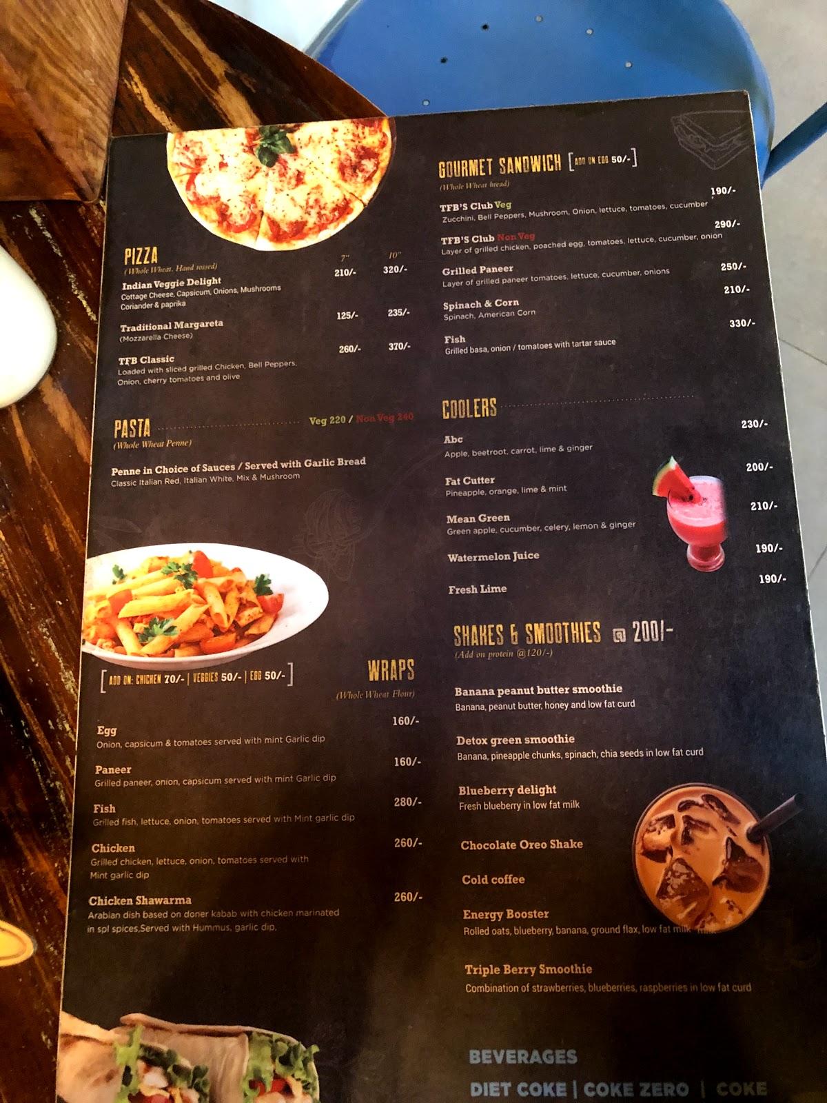 Menu at THE FIT BAR, Gurugram