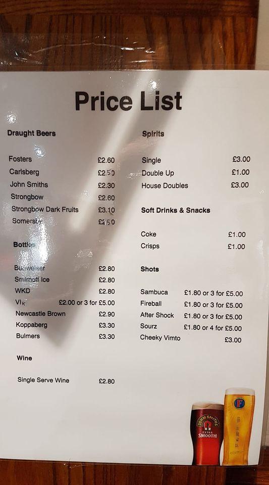 Menu at The George pub & bar, Accrington