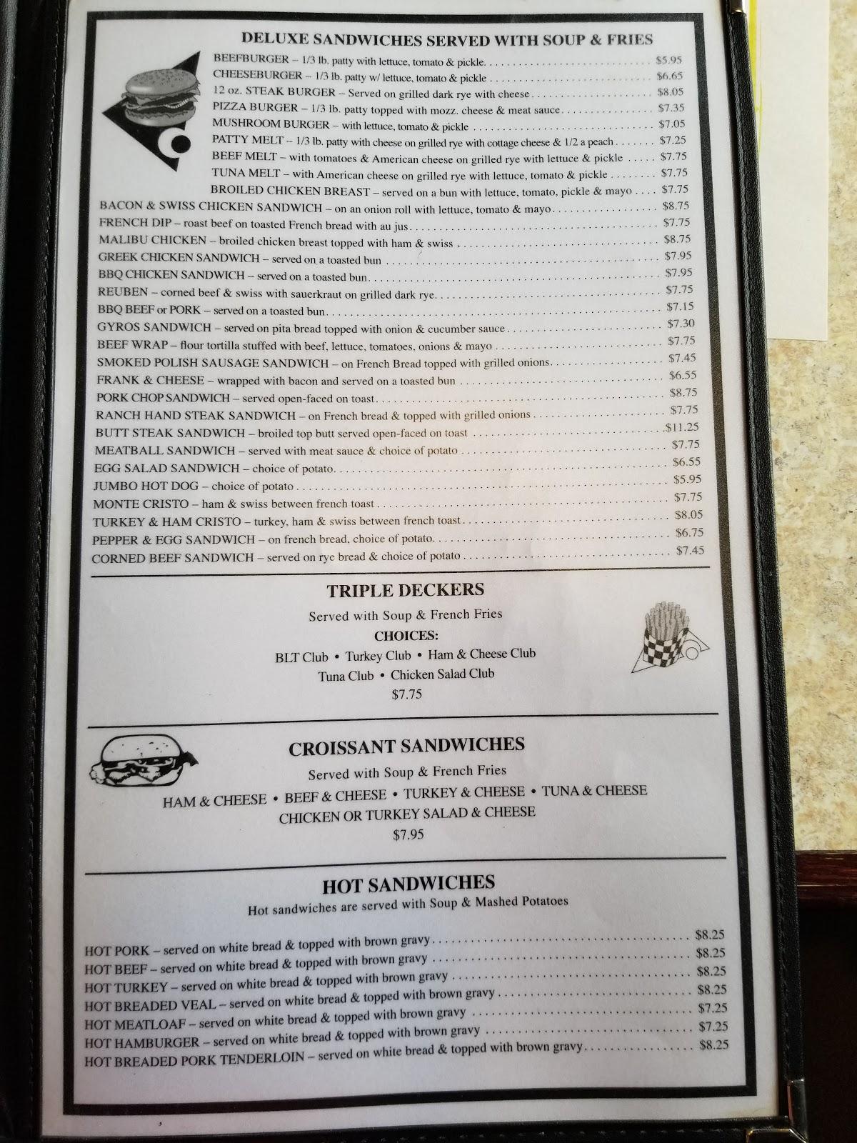 Menu at Three Sons Restaurant, Chicago