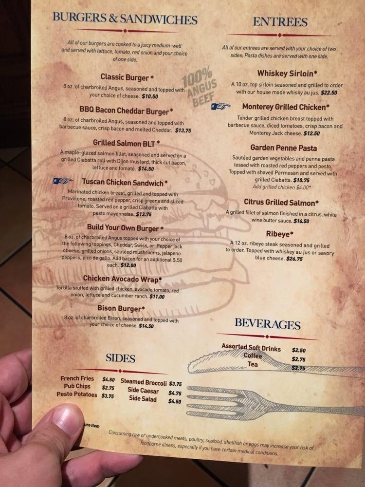 Menu at Alamo Steakhouse and Grill, Sarasota