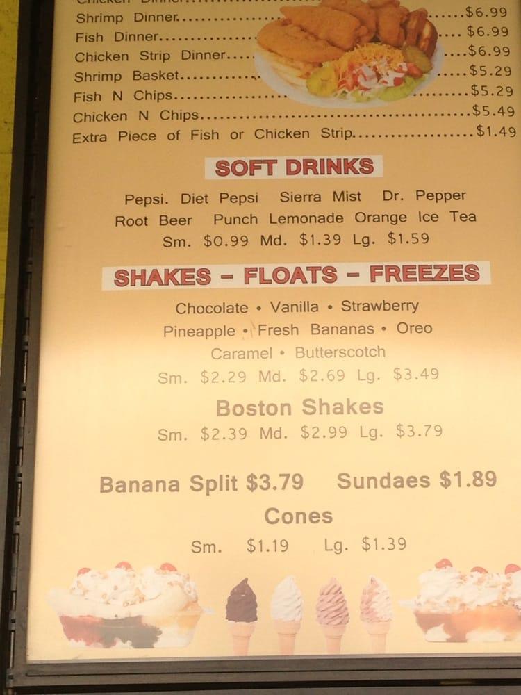 Menu at Buzz's Drive Inn fast food, Goshen
