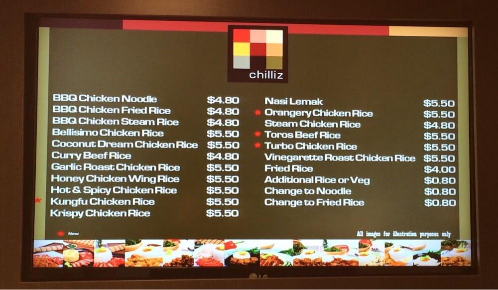 Menu at Chilliz Karawara restaurant, Karawara, Shop 8