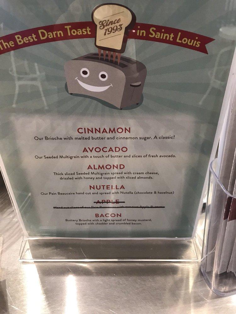 Menu at Companion cafe, Maryland Heights