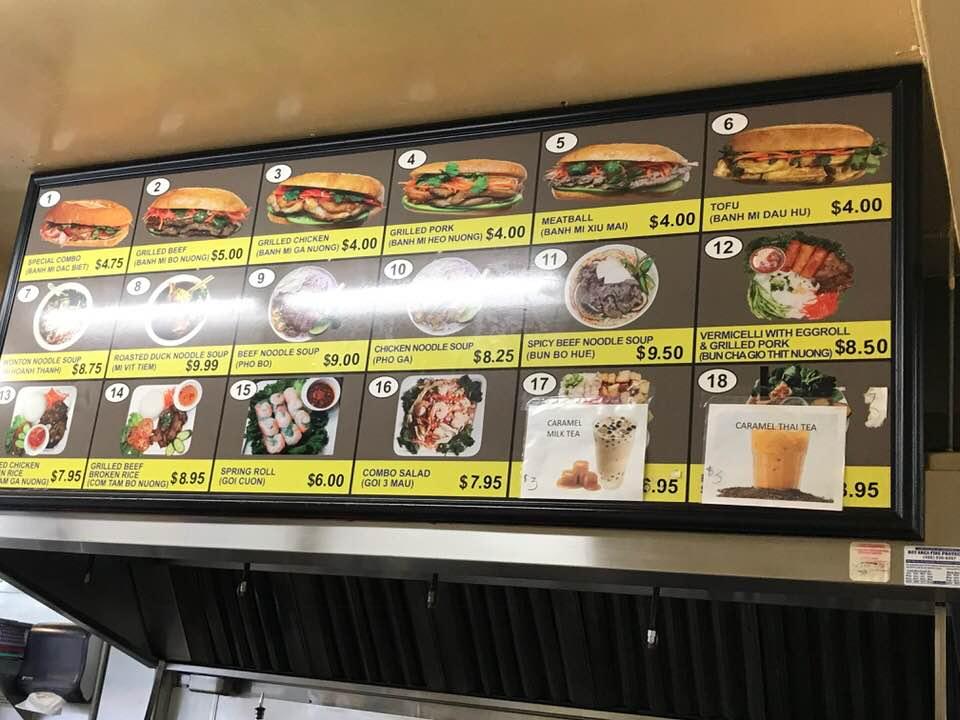 Menu at Hello Sandwich & Noodle restaurant, San Francisco