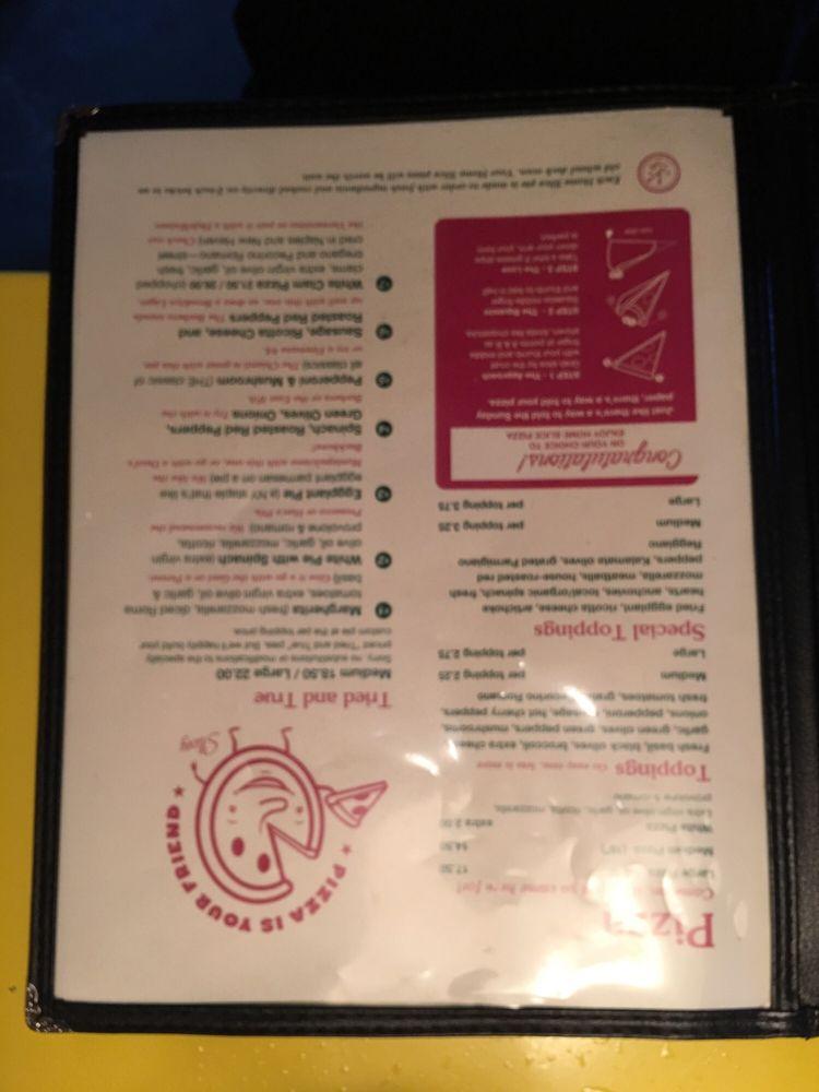 Menu at Home Slice Pizza pizzeria, Austin, S Congress Ave