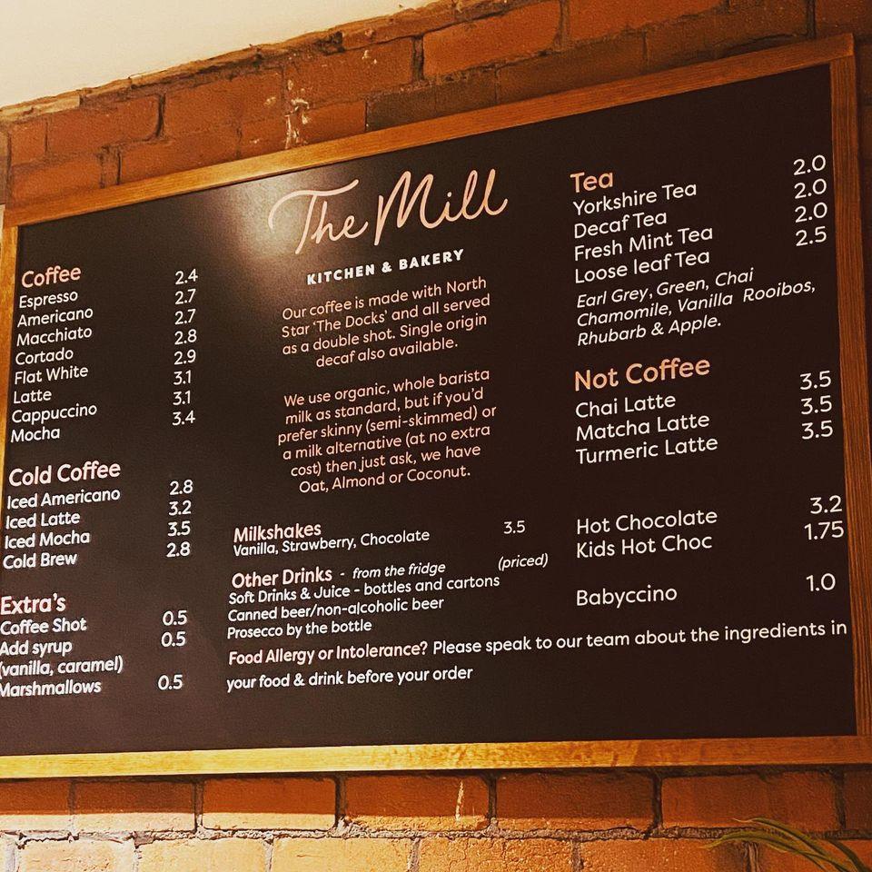 Menu at Mill Kitchen & Bakery, Pudsey
