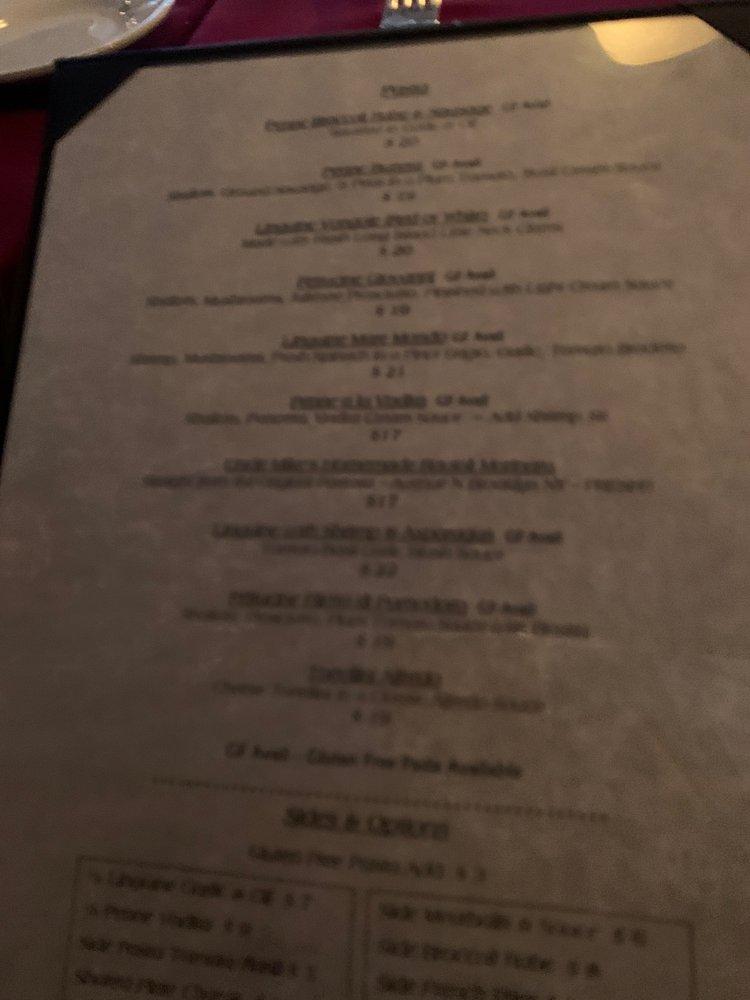 Menu at The Ridge Restaurant, Hawley