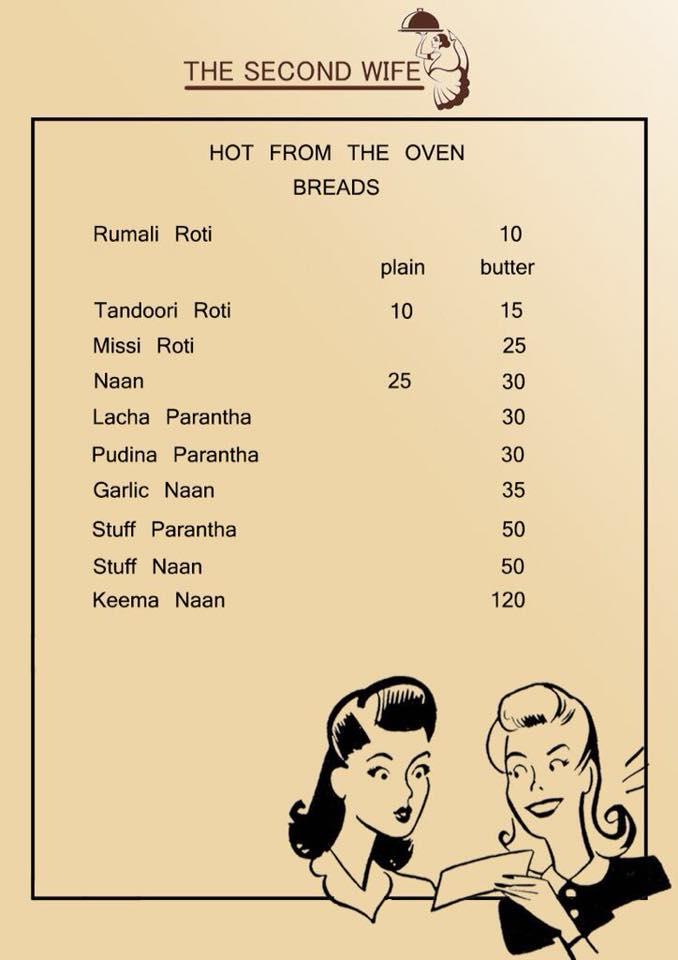 Menu at The Second Wife Restaurant, Noida, Shop no 15