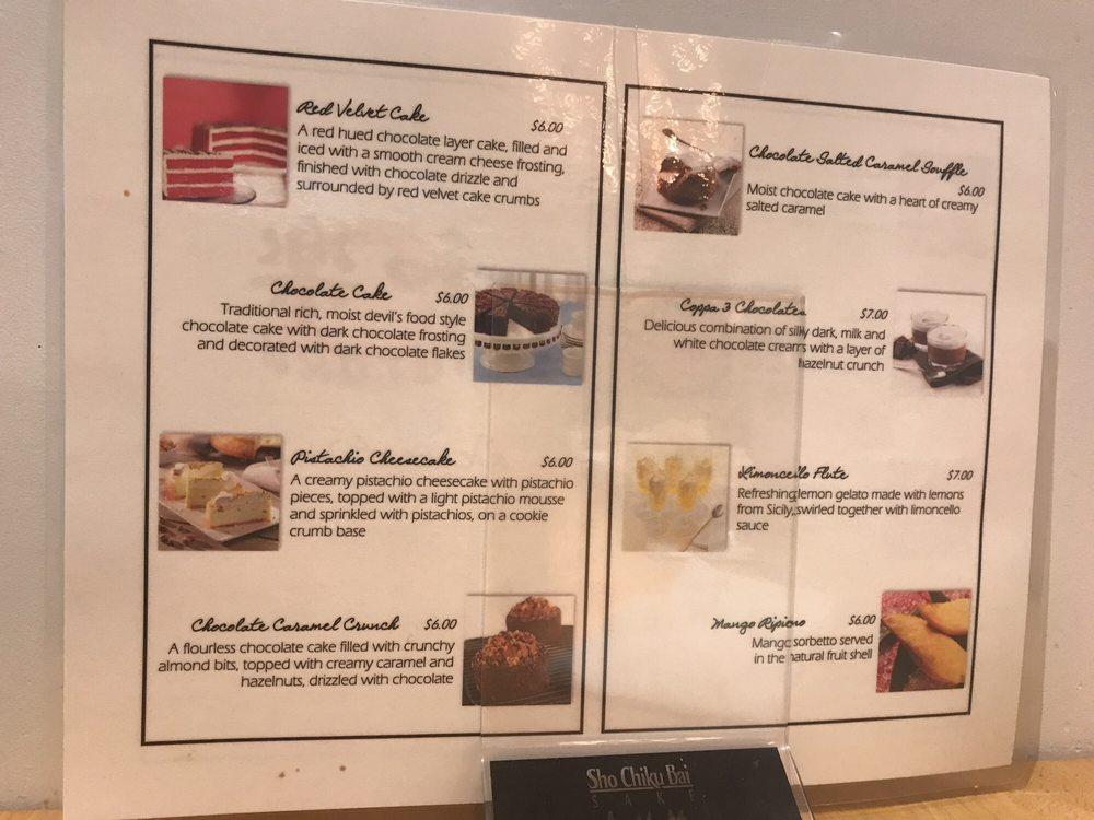 Menu at Waraku Japanese Restaurant, Fairfax