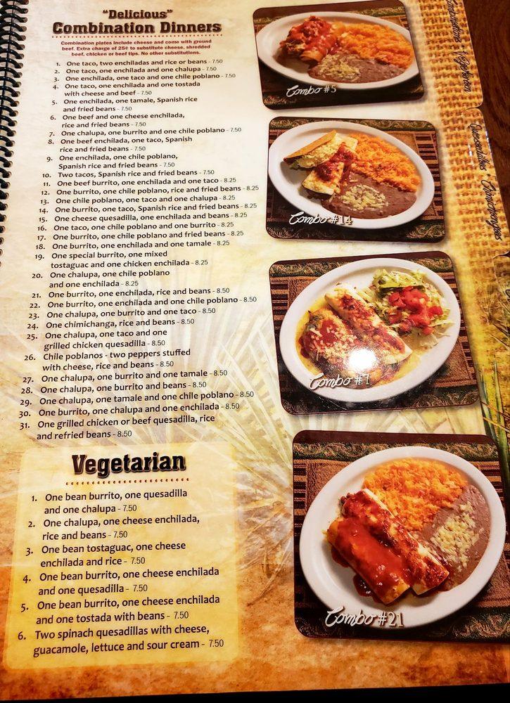 Menu at El Agavero Mexicano restaurant, Mount Airy