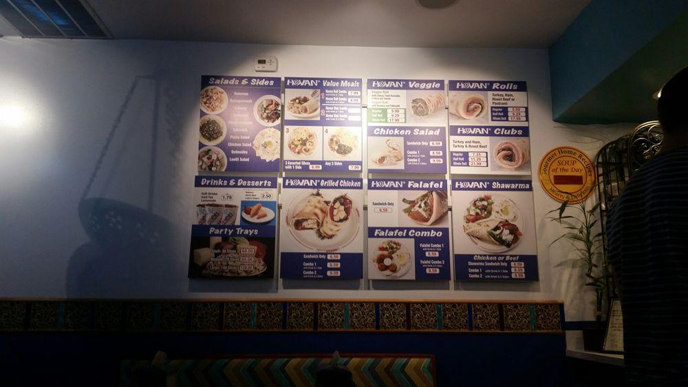 Menu at Hovan Mediterranean Gourmet restaurant, Atlanta, Johnson Ferry ...