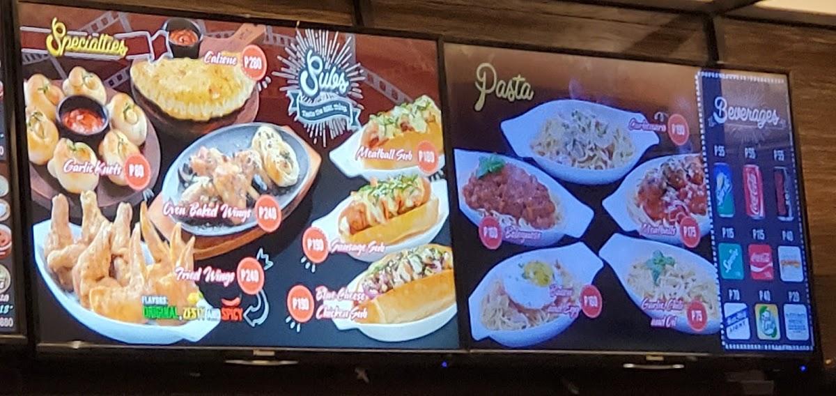 Menu at Reel Pizza restaurant, Mandaue City