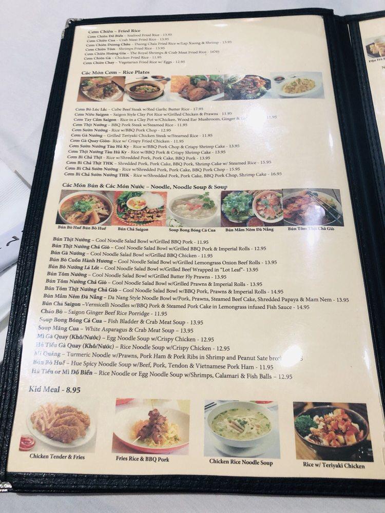 Menu at Saigon Kitchen restaurant, San Jose, Story Rd #1005
