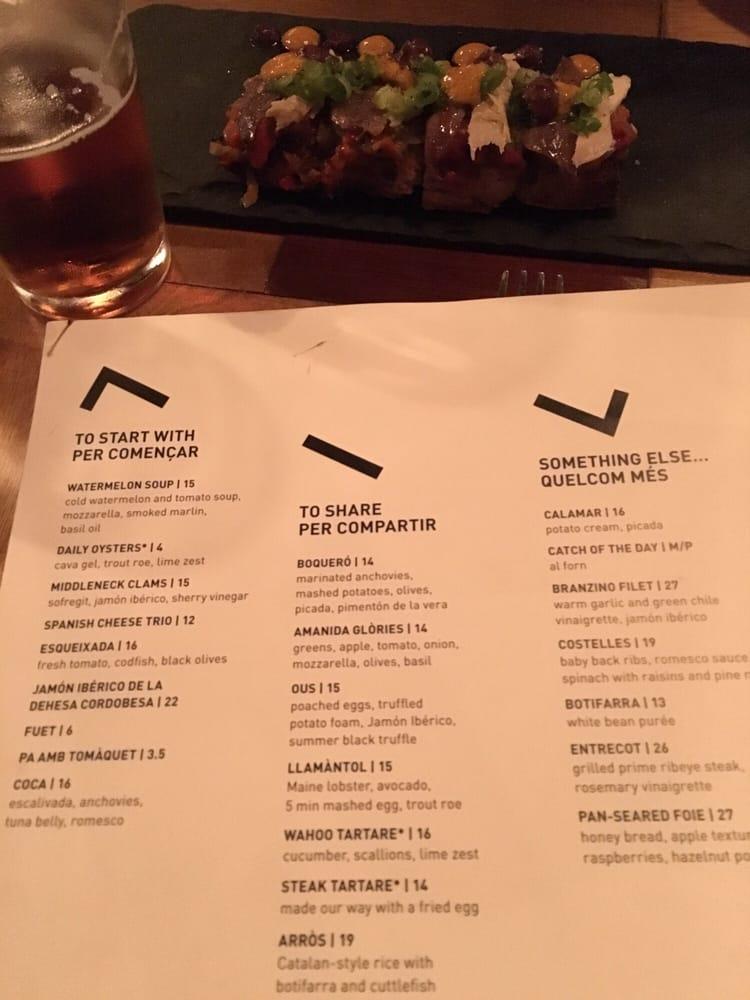 Menu at niu kitchen restaurant, Miami