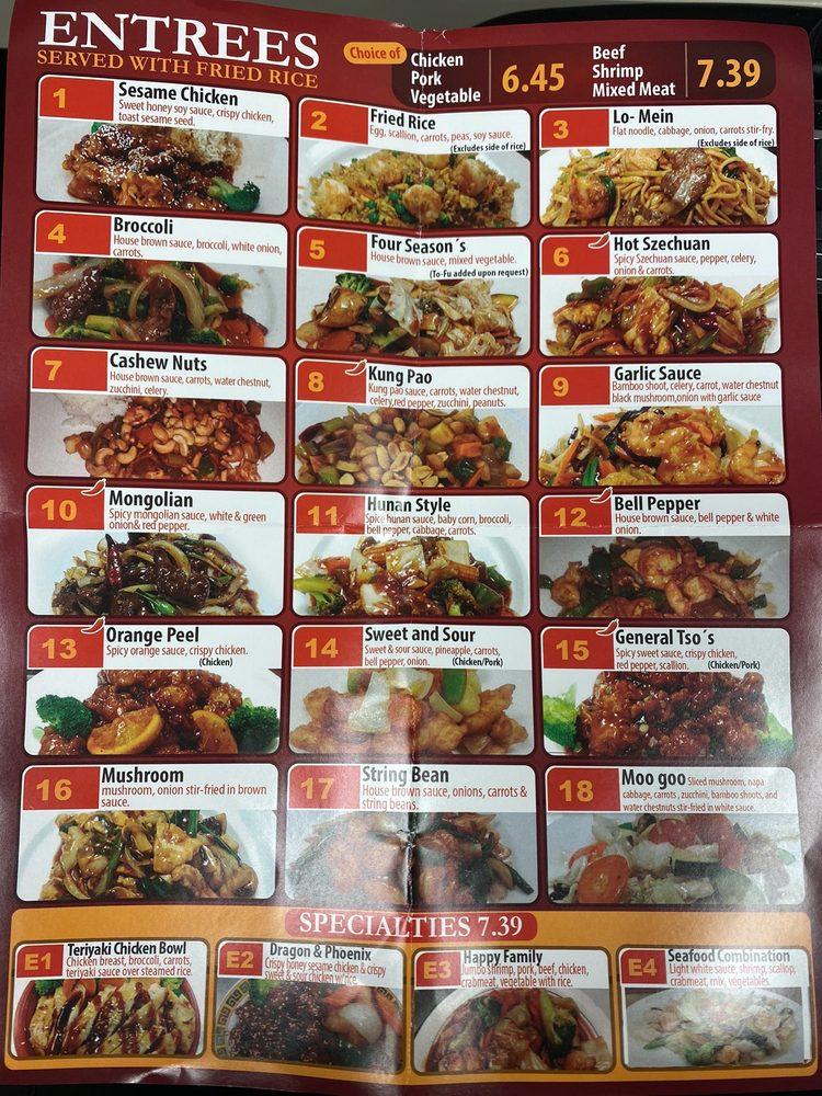 Menu at sesame express restaurant, Dallas