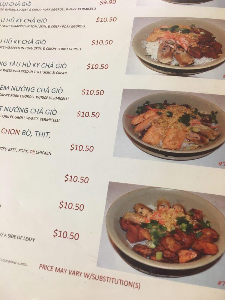 Menu at Com Tam Thuan Kieu Restaurant, Tucson