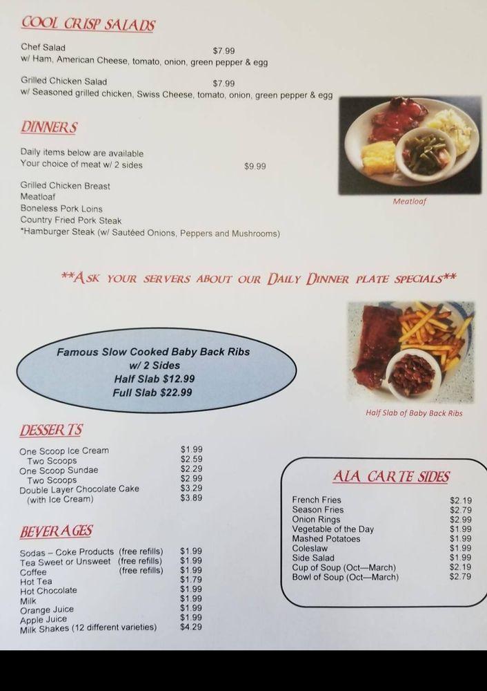 Menu at Market Street Grill restaurant, Fayetteville