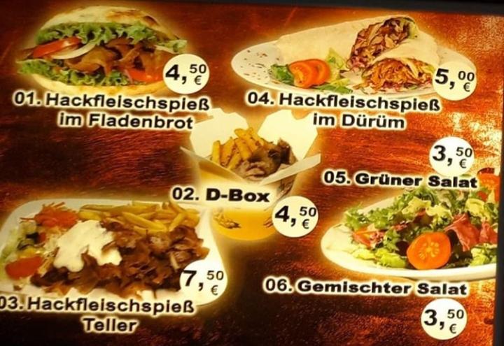 Menu at Sathmar Schnellimbiss, Dürmentingen