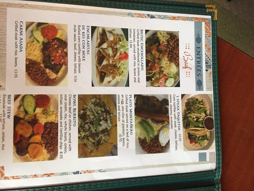 Menu at Tu Casa restaurant, Portland